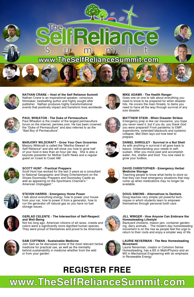 The Self Reliance Summit - Learn to be Self Reliant, Sustainable ...